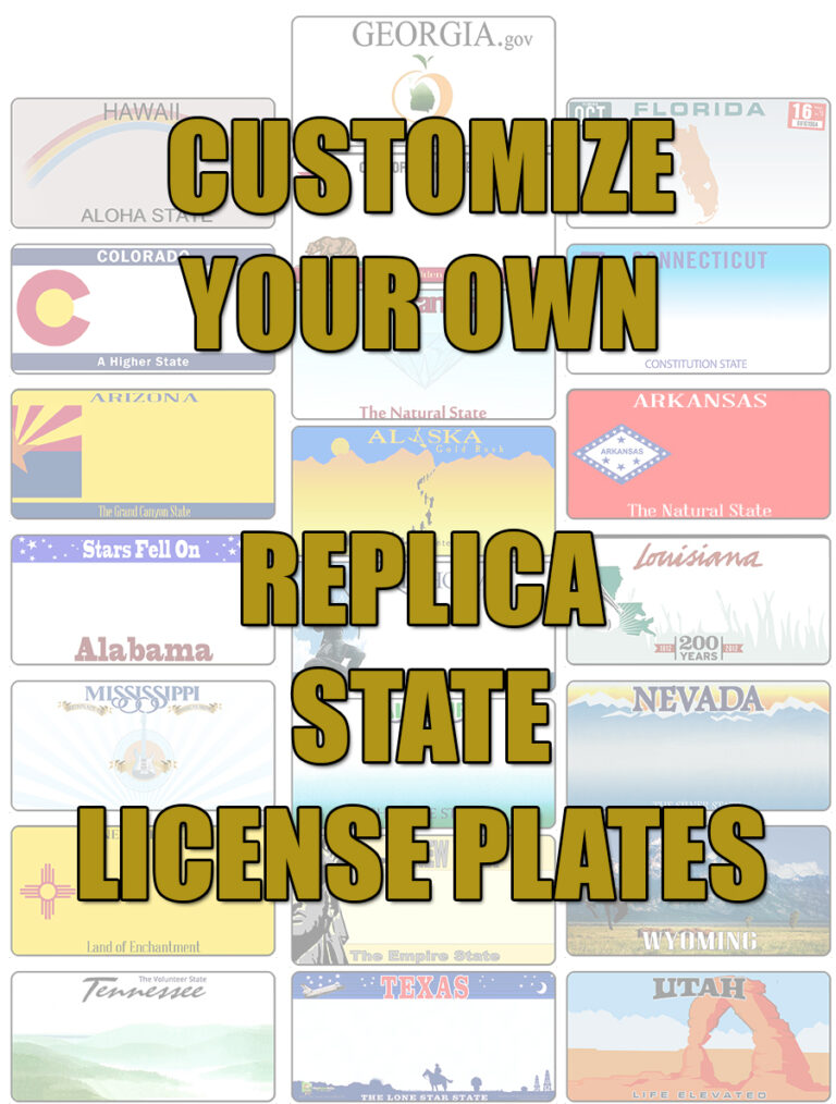 Fun Fotos To Go Customizable State Replica License Plates - Fun Fotos To Go
