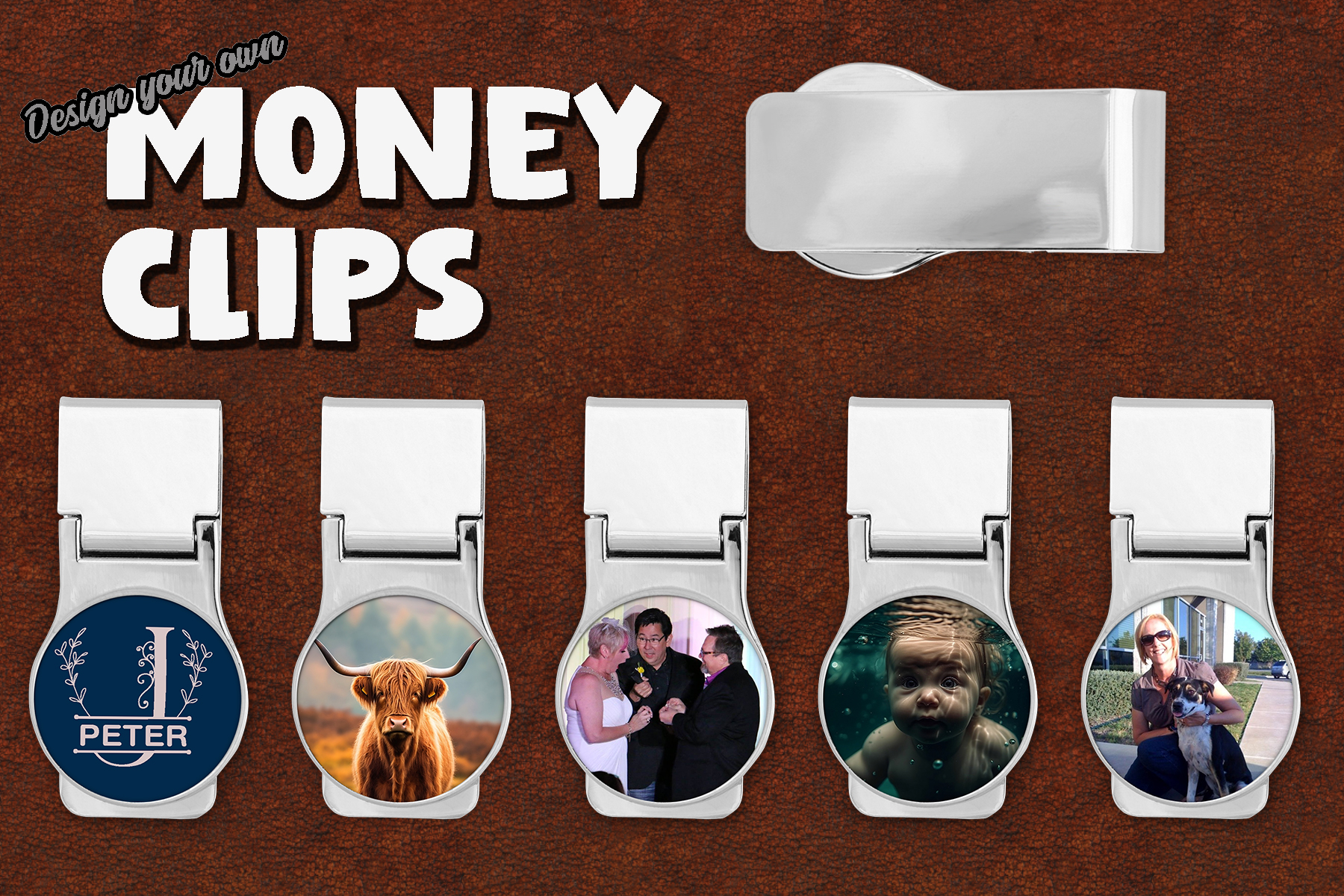 Fun Fotos To Go Custom Money Clip | Personalized Money Clip for Cards ...